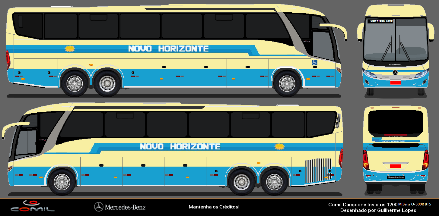 Novo Campione Invictus 1200 | DESENHO ONIBUS BRASIL