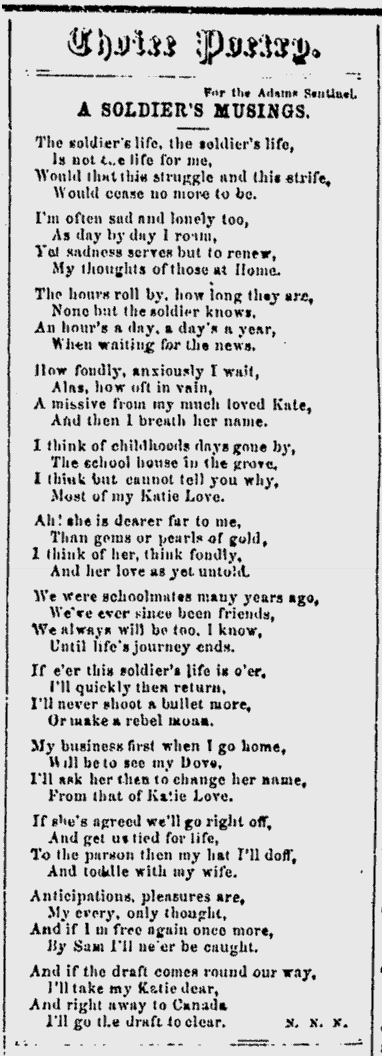 Interpreting the Civil War: Choice Poetry: Valiant Manhood's Flinch