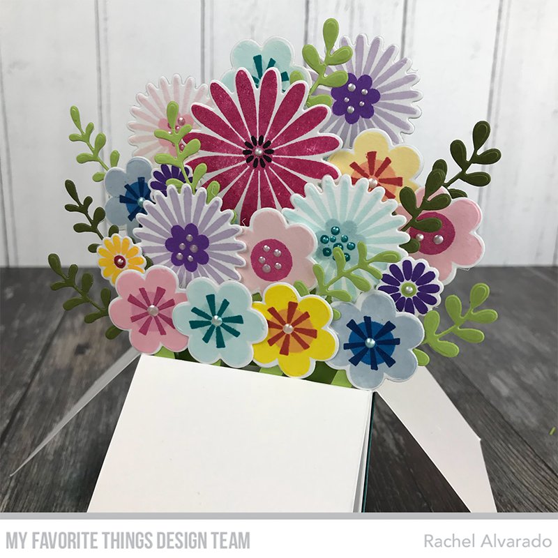 MFT Techniques & Tutorials: How to Build a Paper Flower Bouquet Box Card