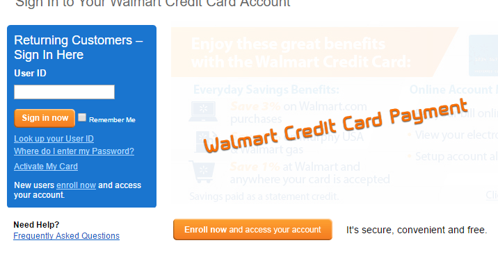 5 Ways to Pay Walmart Credit Card Payment Online ~ Check Credit Card Status
