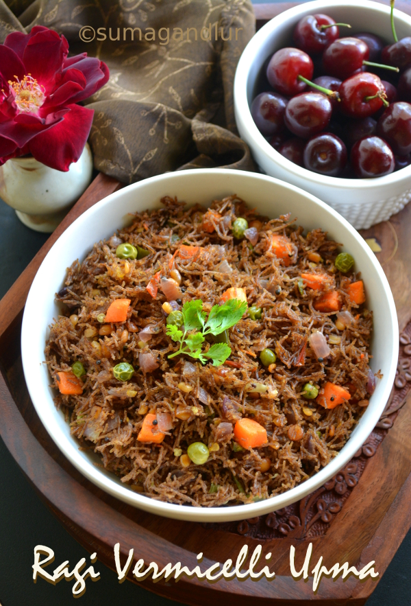 Veggie Platter: Ragi Vermicelli Upma
