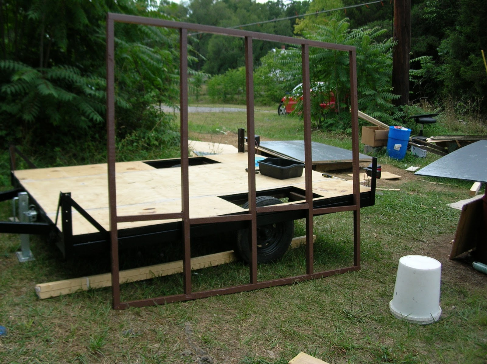 Build Your Own Enclosed Trailer Using A Pop-Up Camper Frame: Framing ...