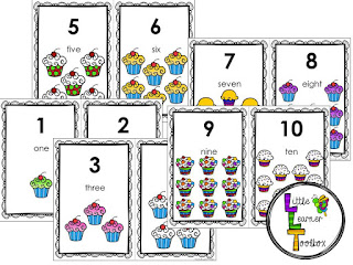 Classroom Freebies Too: Cupcake Number Cards - so sweet!