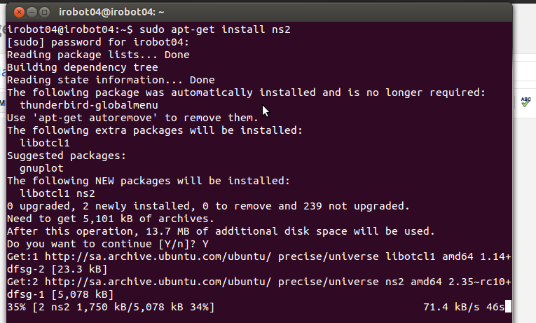 Yasir Javed Kianis Blog Installing Ns2 On Ubuntu 1204 Using Terminal