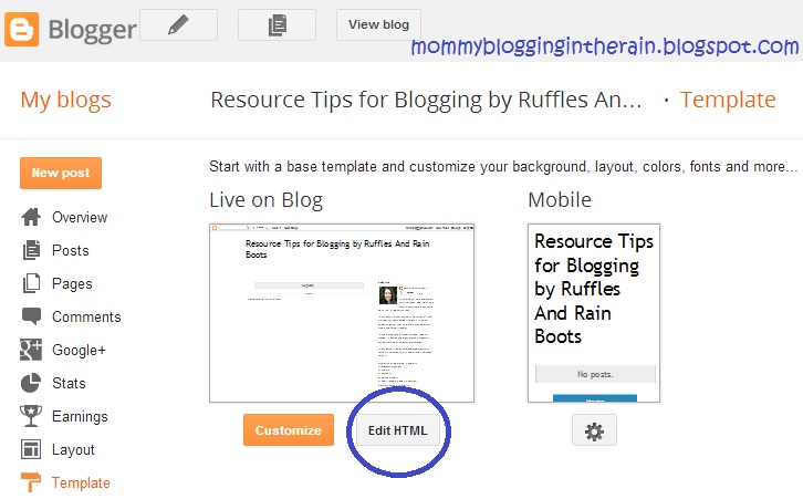 Mommy Blogging In The Rain: How To Have A Blogger Image Widget Open in ...