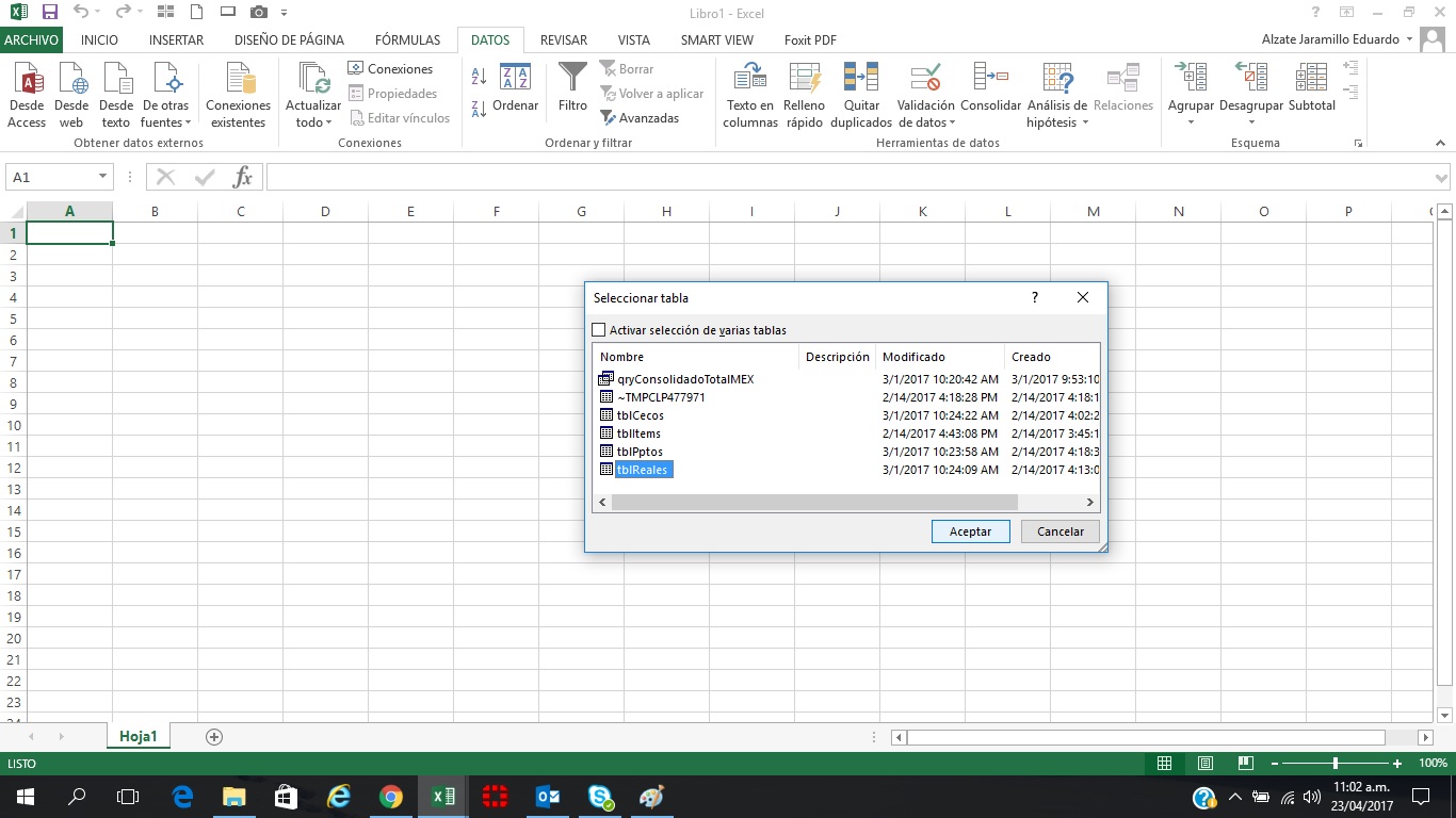 Finanzas, excel, vba, sql y algo más...: Construir una consulta desde excel a una tabla de una ...