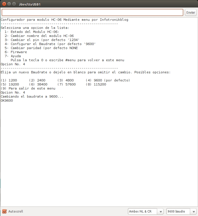 infotronikblog: Arduino: Menú de comandos AT para configurar HC-06 infotronikblog: Arduino: Menú de comandos AT para configurar HC-06