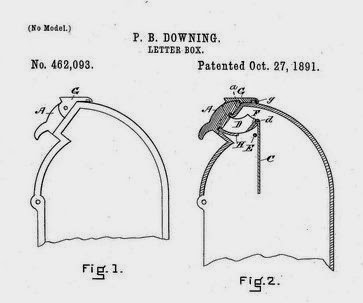 T C C: Philip Downing Letter Box - U S Patent 462093 - Oct 27 1891