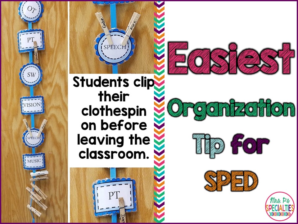 Easiest Organization Tip For The Special Ed. Teacher · Mrs. P's Specialties