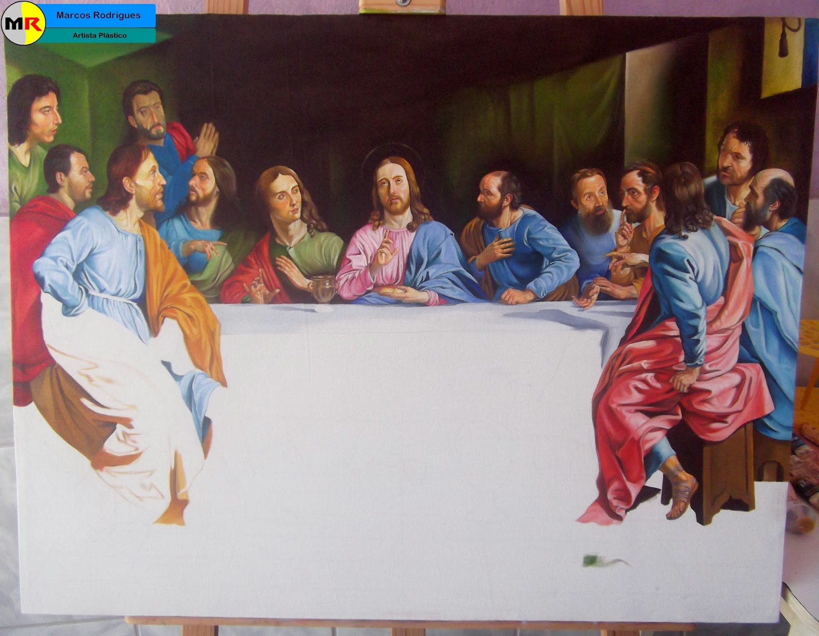Marcos Rodrigues Pinturas Artísticas: Santa Ceia - Pintura a óleo sobre ...