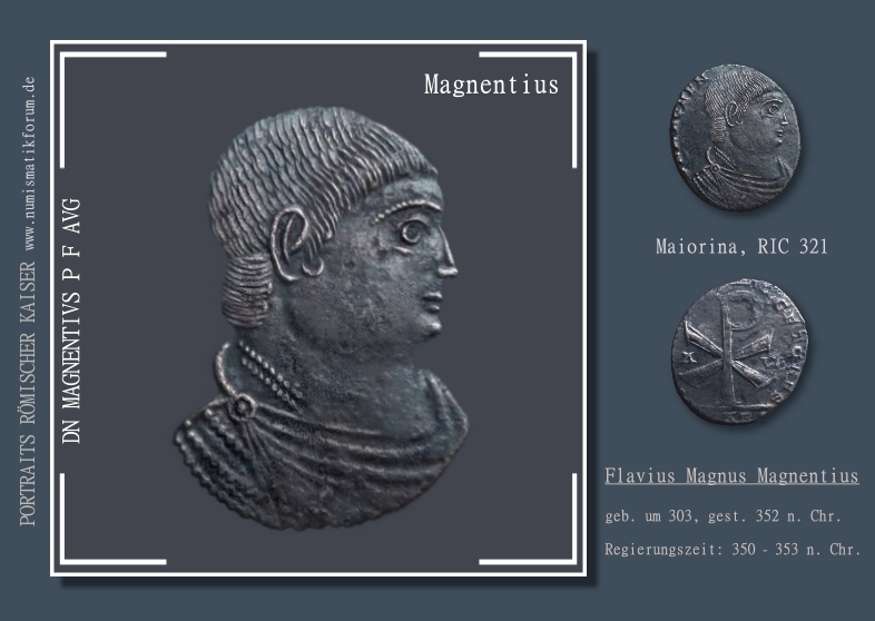 römische Kaiserportraits auf Münzen: Magnentius