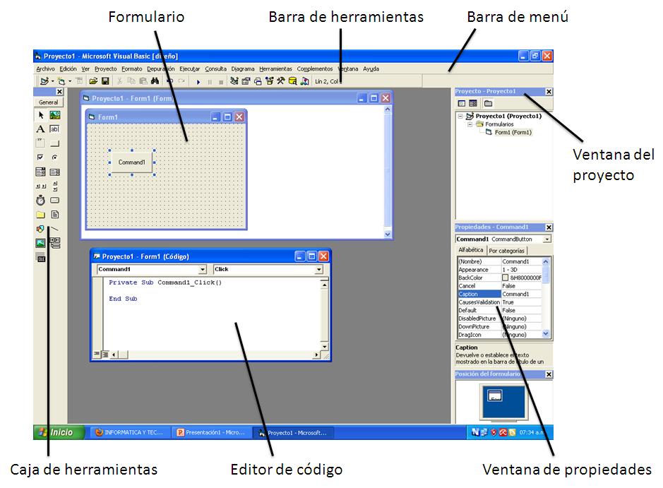 Julian Sanchez Rodriguez: Interfaz De Visual Basic