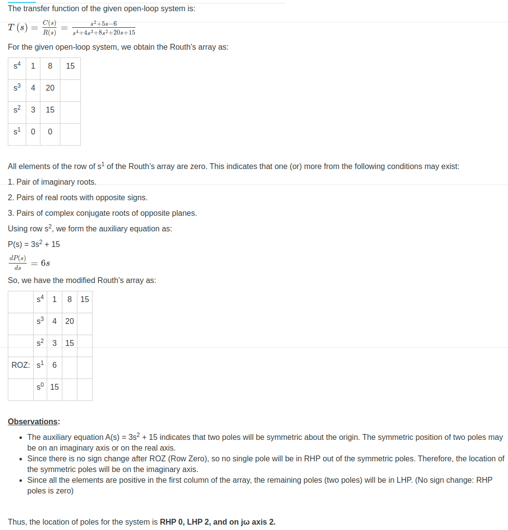 GATE Practice Question | Control System : Routh-Hurwitz Stability Problem 5