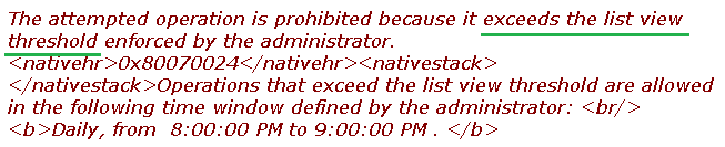 SharePoint Den: Experimenting with Large SharePoint Lists, Indexed Columns and View Threshold