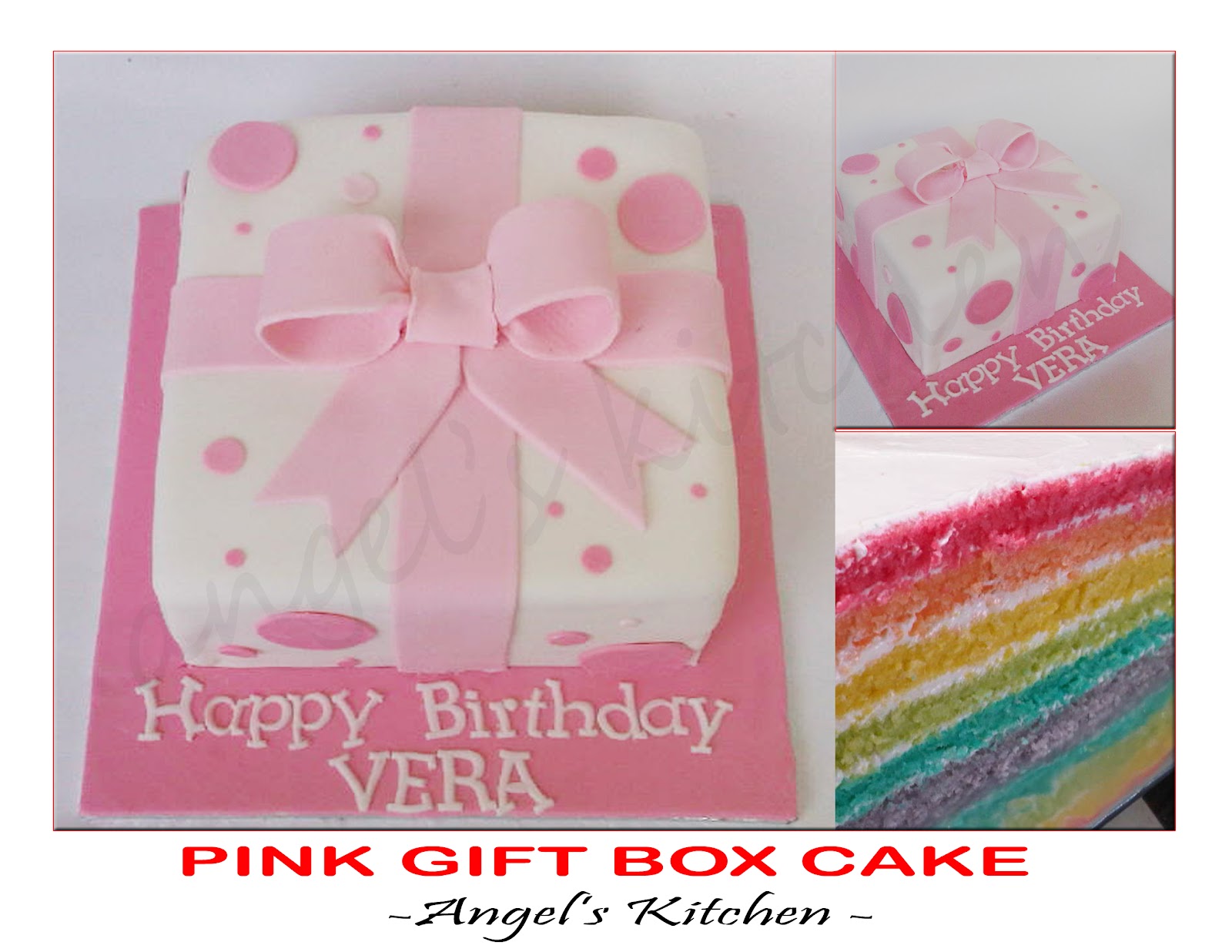 ANGEL'S KITCHEN DENPASAR: GIFT BOX RAINBOW CAKE