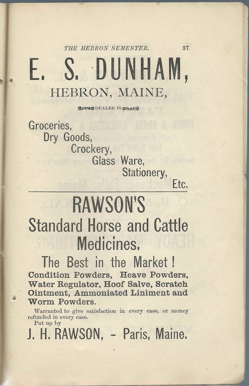 Heirlooms Reunited: April 1882 Issue of The Hebron Semester, Student ...