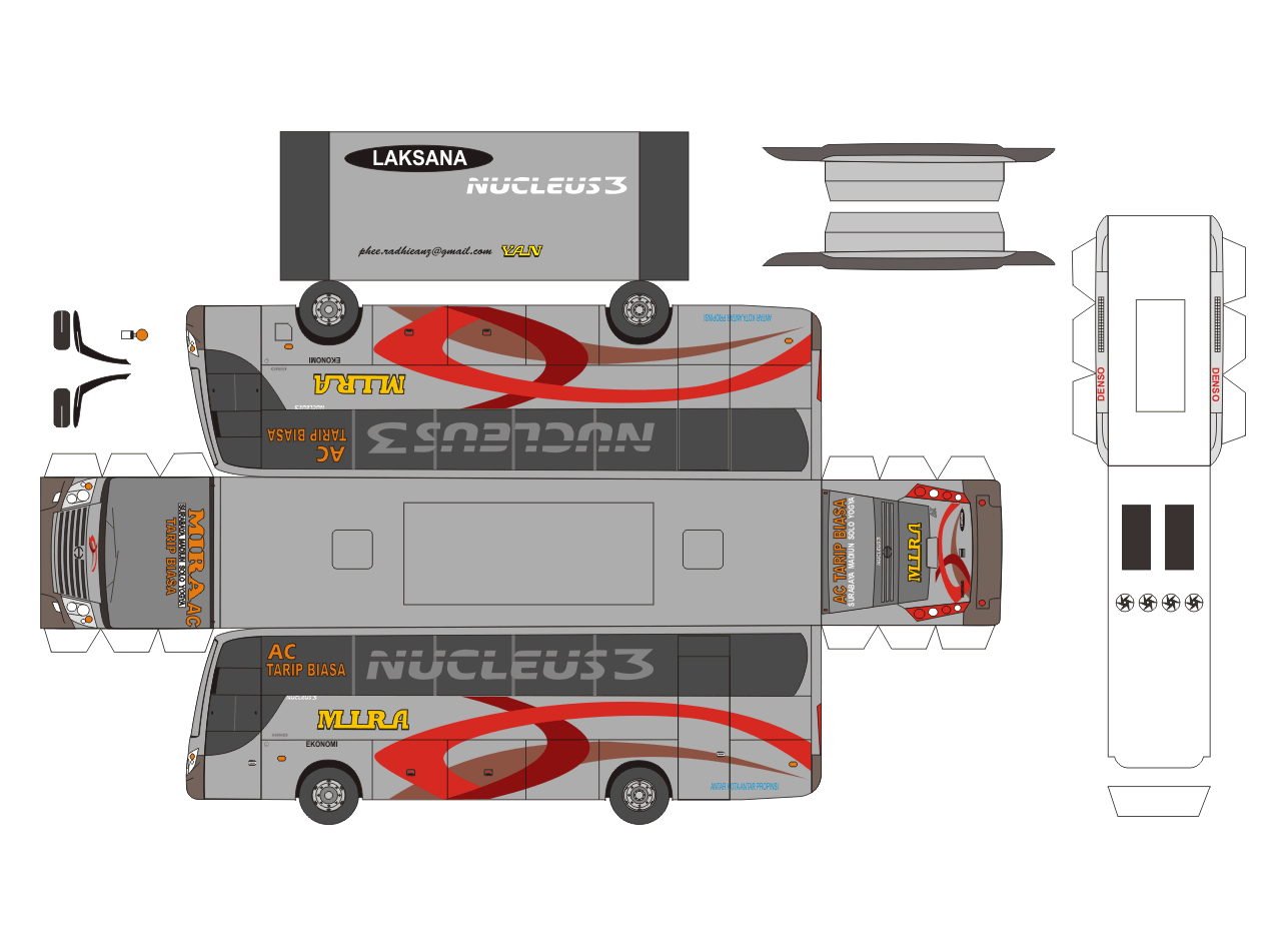 laxitna's blog: PAPERCRAFT BUS