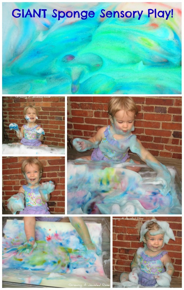 Giant Sponge Sensory Play | Slime Kids