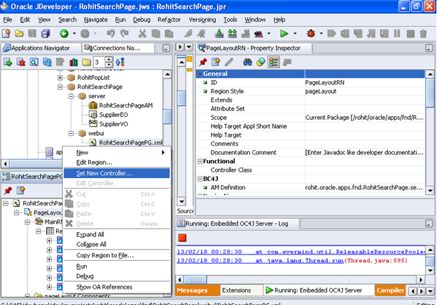 Oracle Application's Blog: Query Bean in OAF.How to Create Query Bean Search page in OAF