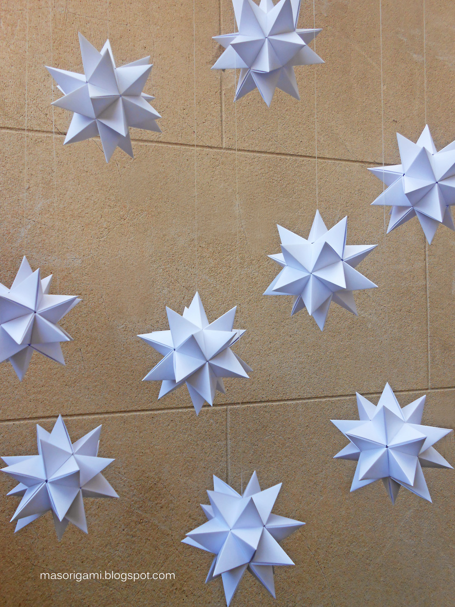 mas origami: Estrellas modulares de origami - Navidad 2018