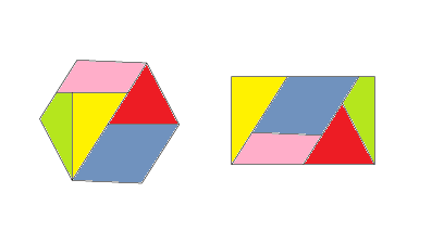 MEDIAN Don Steward mathematics teaching: hexagon to/from rectangle