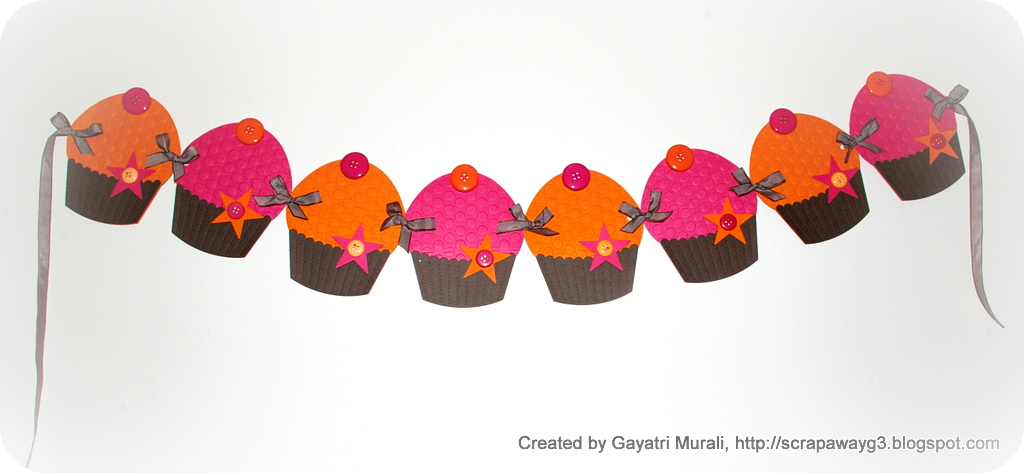 Handmade by G3: Cupcake banner!