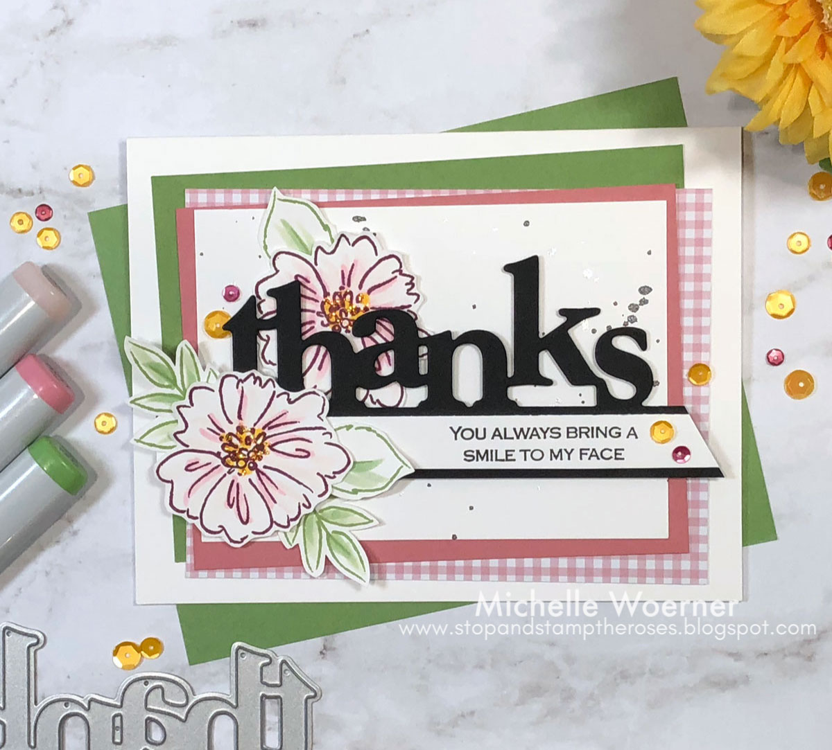 Stop and Stamp the roses: Card trio with new edge dies