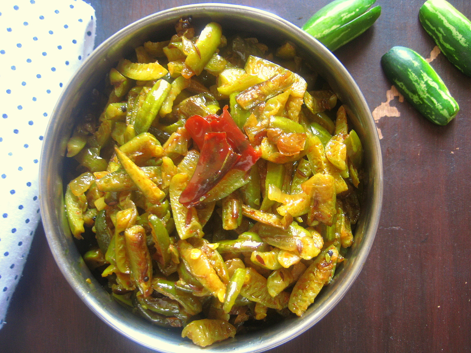 madhuri's kitchen: Dondakaya Vepudu / Tindora Fry / Kovaikkai Fry / Ivy ...