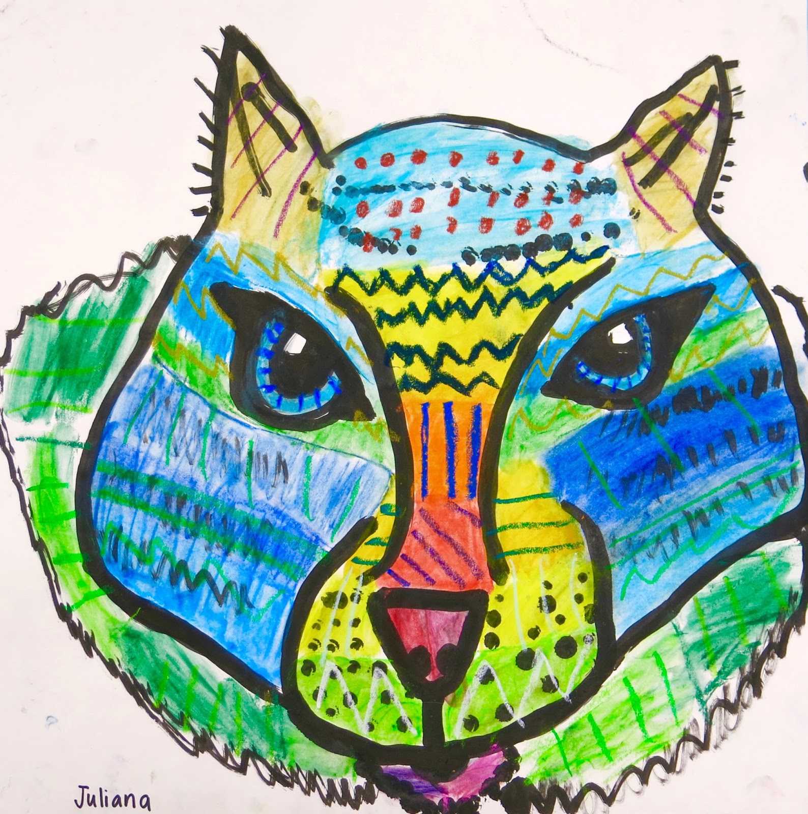 Cassie Stephens: In the Art Room: Dean Russo-Inspired Tigers with Third ...