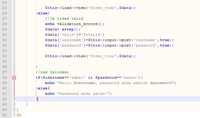 Membuat Form Validasi dengan Code Igniter