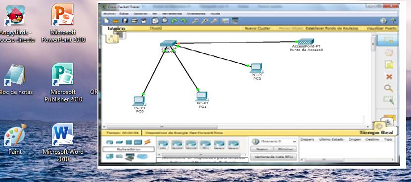 ESCENARIO DEL SIMULADOR CISCO PACKET TRACER.