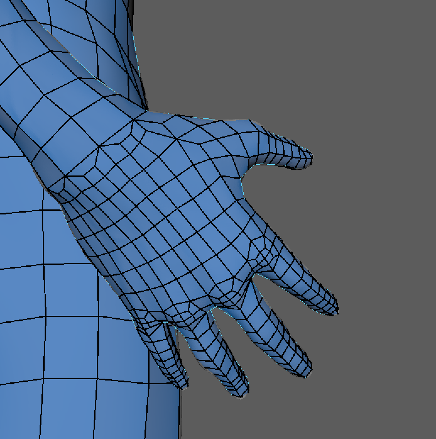 3D Modeling Records: Hands topology