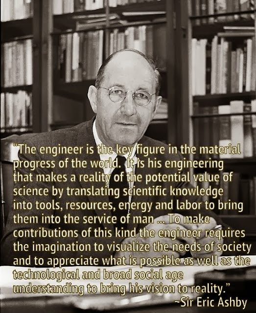 Engineering Quote of the Week - Sir Eric Ashby - An Engineer's Aspect