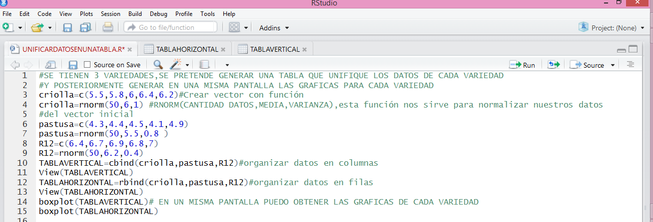 BitacorAgro: Crear una tabla en R