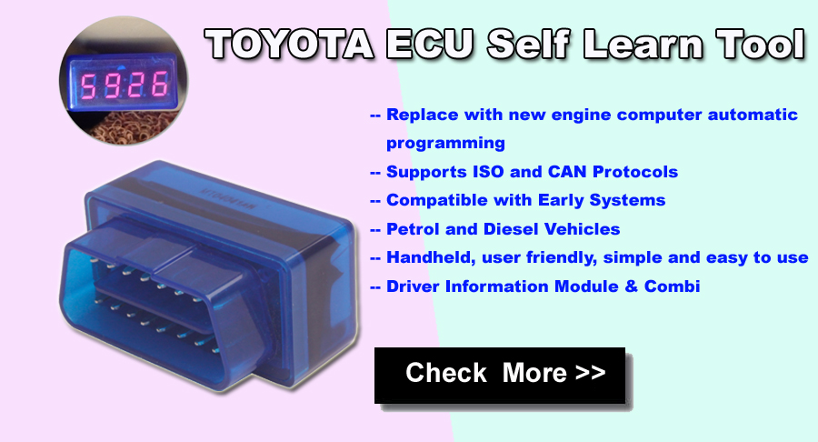 Toyota ECU Self DIY Learn Tool For Toyota Self Learning ECU Can ...