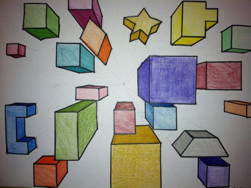 Mrs. Wille's Art Room: Boxes in 1 point perspective