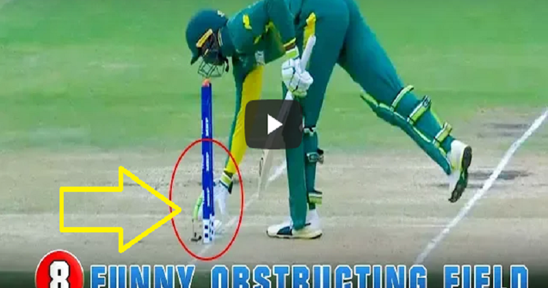 Top 8 Weird Obstructing Field In Cricket Ever ~ viral videos 2018