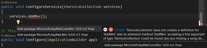 Enable MVC On ASP.NET Core Application