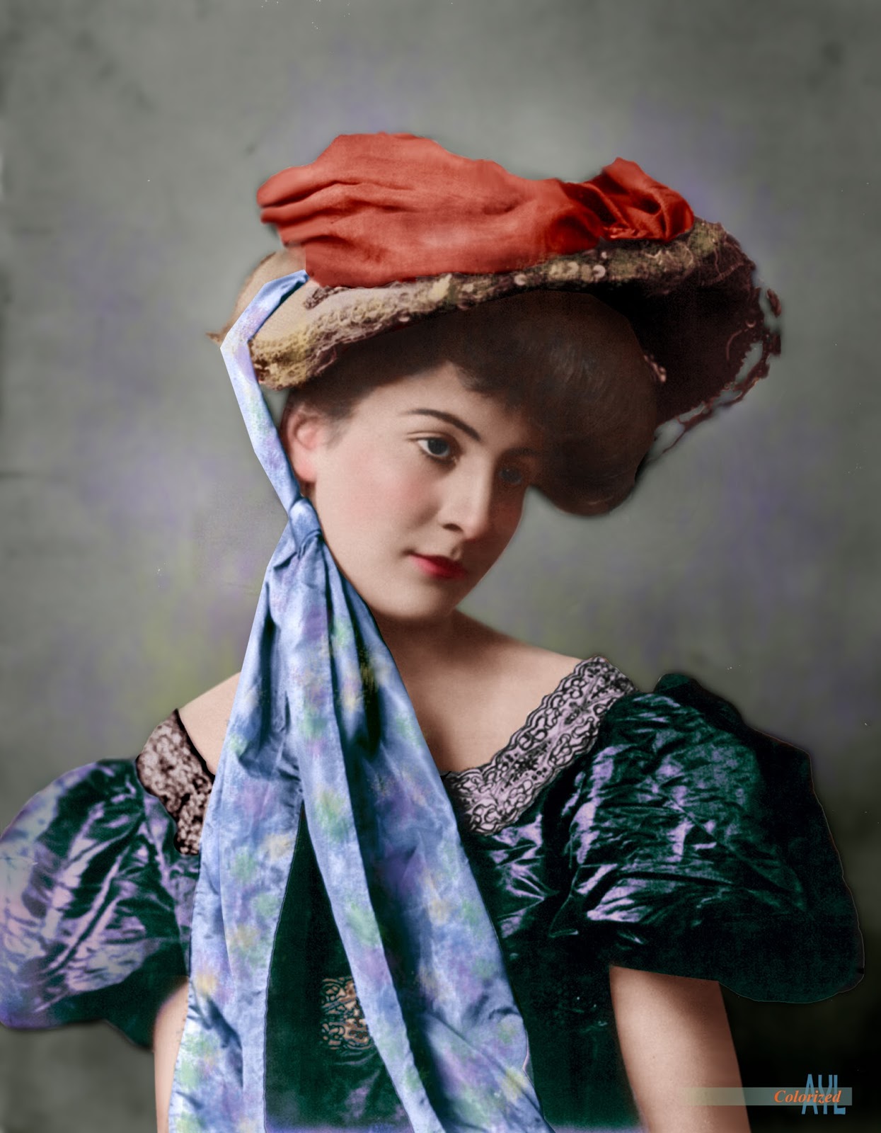 Colors for a Bygone Era: Photo of an unknown lady by Fitz W Guerin ...