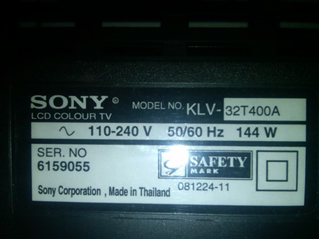 specialist lcd: Gambar Blur Lcd Sony KLV-32T400A
