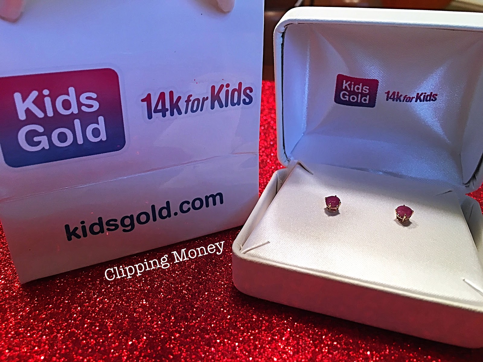 Clipping Money: KidsGold -14k for Kids Birthstone Earrings