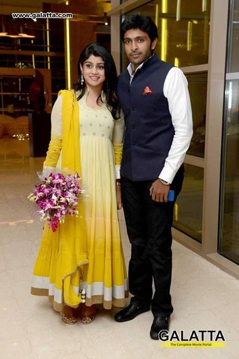Actor Vikram Prabhu and his Wife Lakshmi Ujjaini