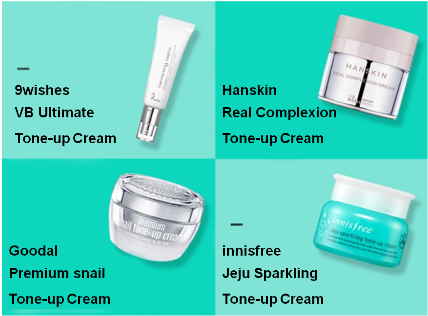 TEST of Four famous Tone-up Creams - Putihtalk