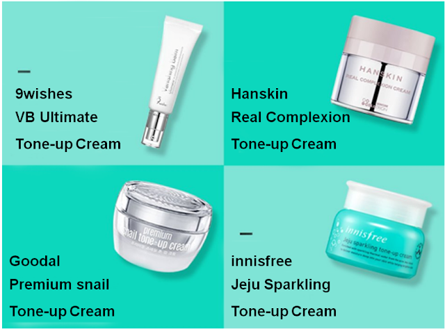 TEST of Four famous Tone-up Creams - Putihtalk