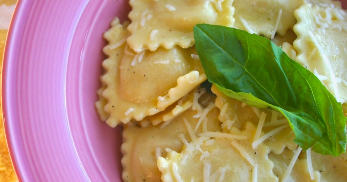 Cheese Ravioli with Lemon Basil Butter Sauce