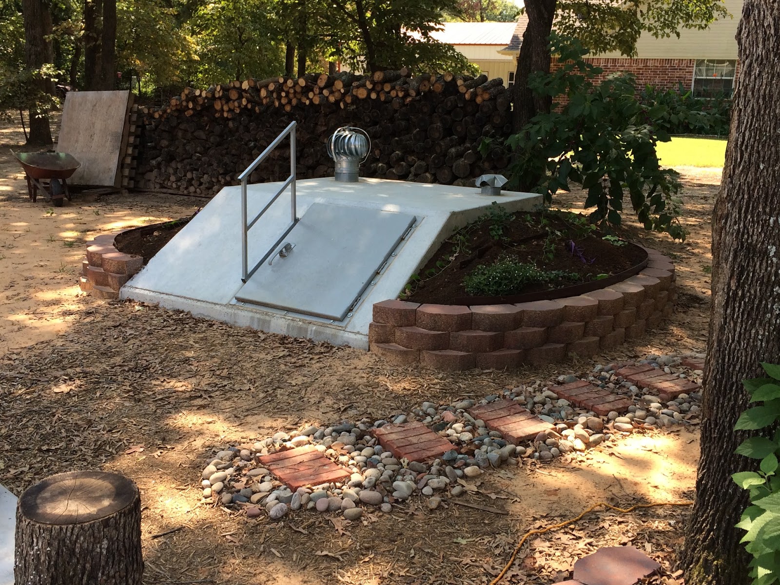 A Tispy Oklahoma Gardener: In-ground Storm Cellar Decorating Idea