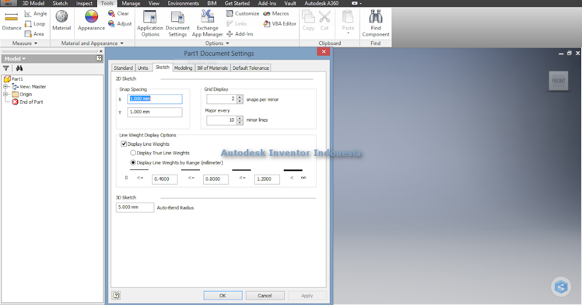 Document Setting Pada Autodesk Inventor | AUTODESK INVENTOR INDONESIA