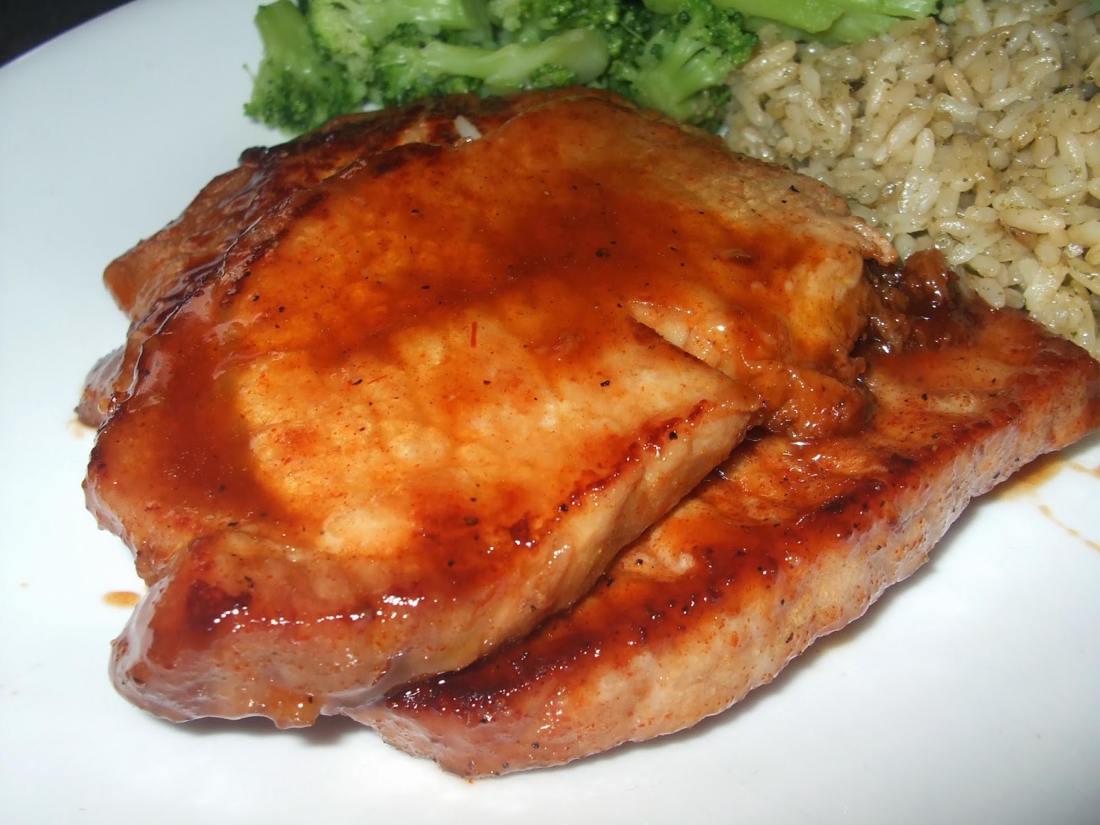 Dans les casseroles de GG: Côtelettes de porc glacées