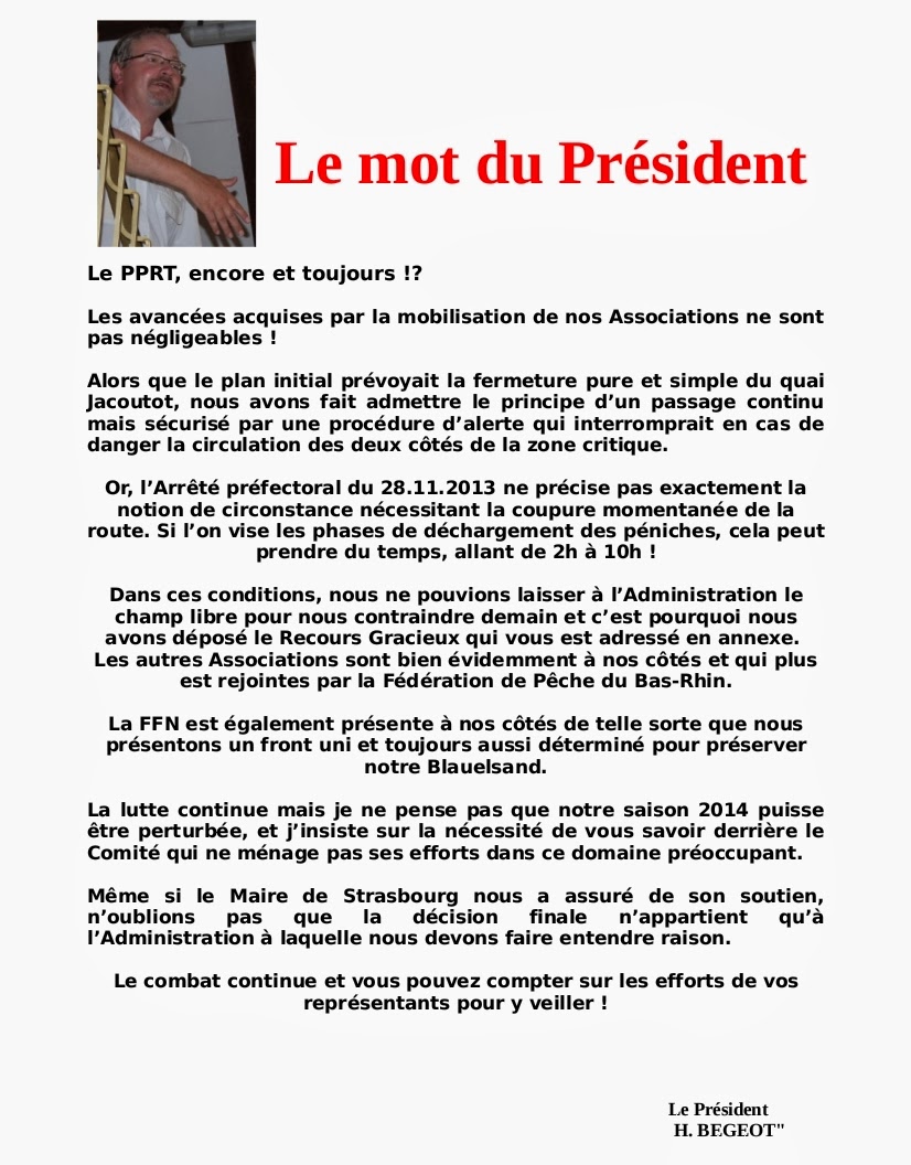 Blauelsand: Le mot du Président, la prochaine soirée et les news de ...