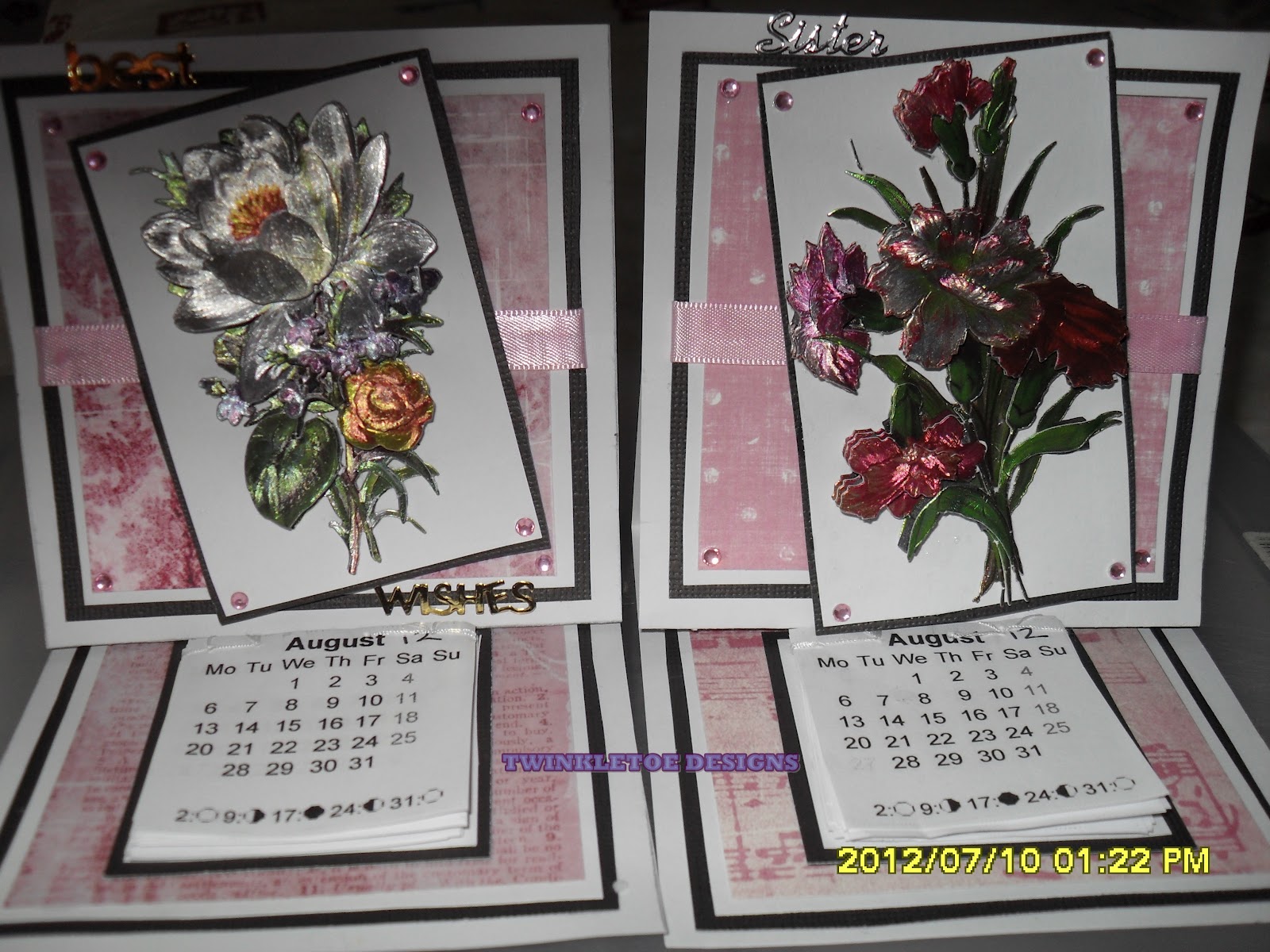 Shree's Blog: 5 Mini Easel Calendar Cards